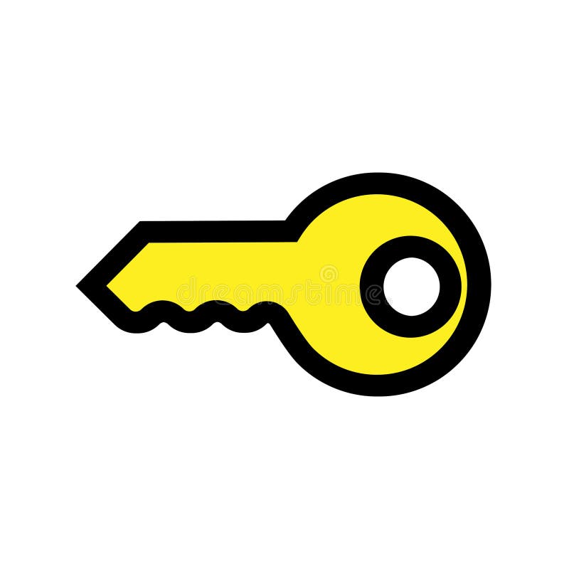 Key Icon Line Isolated on White Background. Black Flat Thin Icon on ...