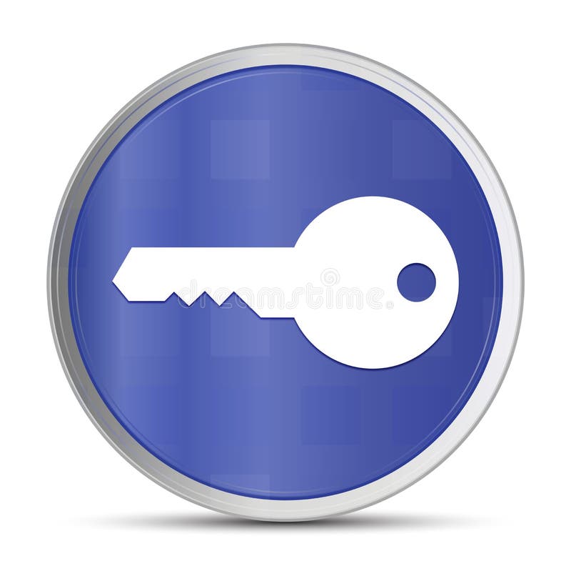 Key Icon Prime Blue Round Button Vector Illustration Design Silver ...
