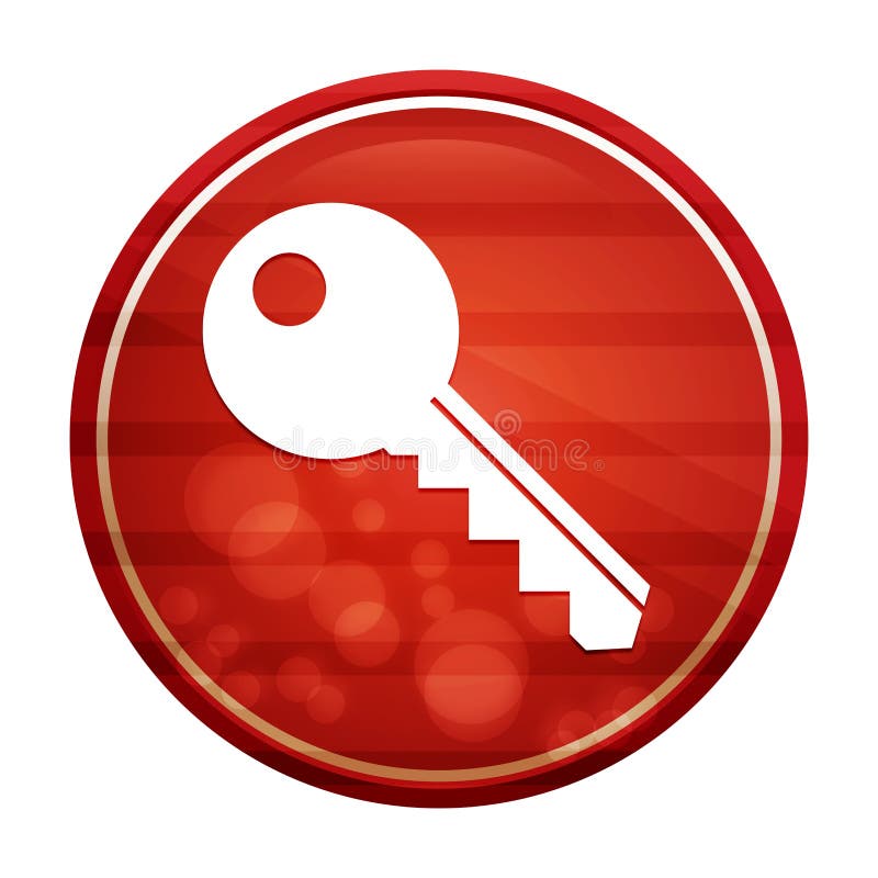 Key Icon Realistic Diagonal Motion Red Round Button Illustration Stock ...