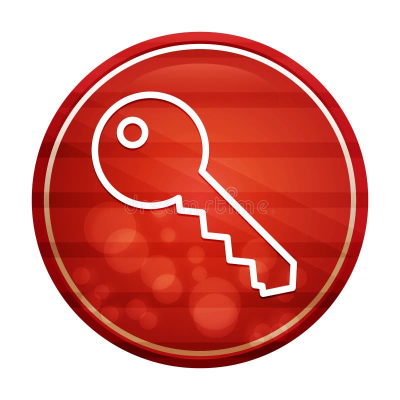 Key Icon Realistic Diagonal Motion Red Round Button Illustration Stock ...