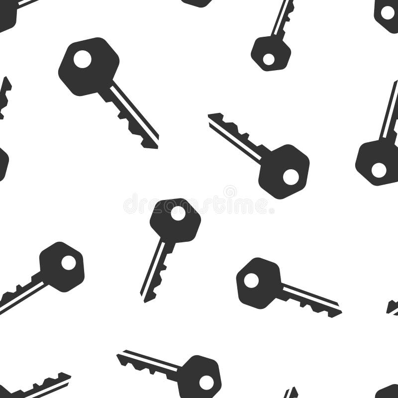 Key Icon Seamless Pattern Background. Access Login Vector Illustration ...