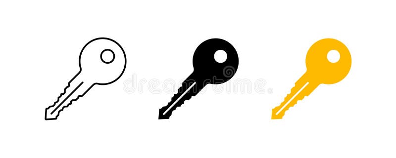 Key Icon Set. Key Symbol. Key Vector Icon. Stock Illustration ...