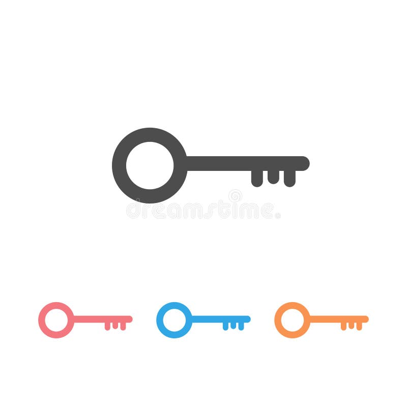 Key Icon Set Symbol Vector. on White Background Stock Vector ...