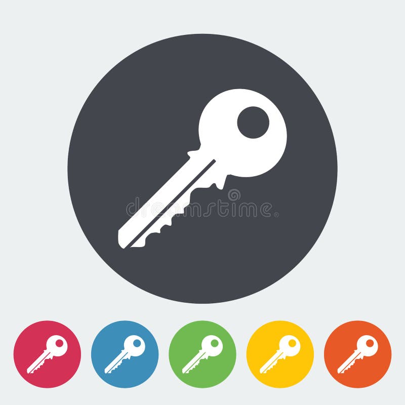 Key icon stock vector. Illustration of padlock, close - 93393286