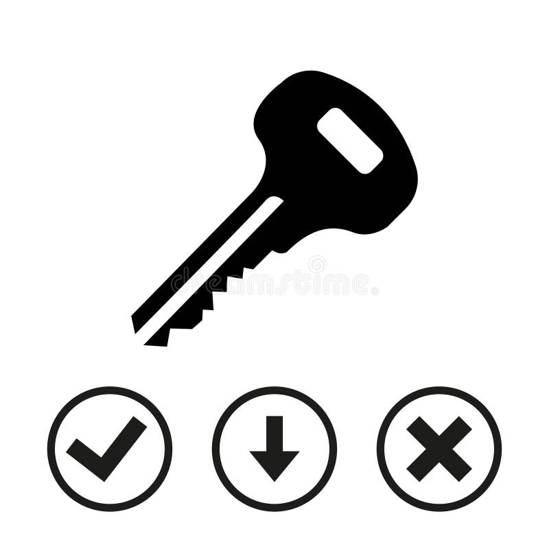 Key Icon Stock Vector Illustration Flat Design Stock Vector ...