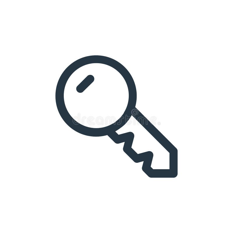 Key Icon Vector from Business Concept. Thin Line Illustration of Key ...