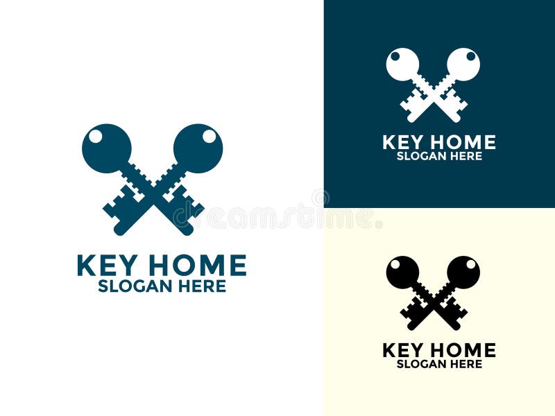 Key Combination House Vector Design Logo, Minimal Key Home Logo Design ...