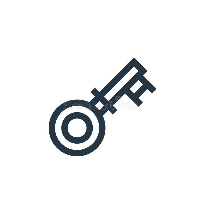 Key Icon Vector from Fairytale Concept. Thin Line Illustration of Key ...