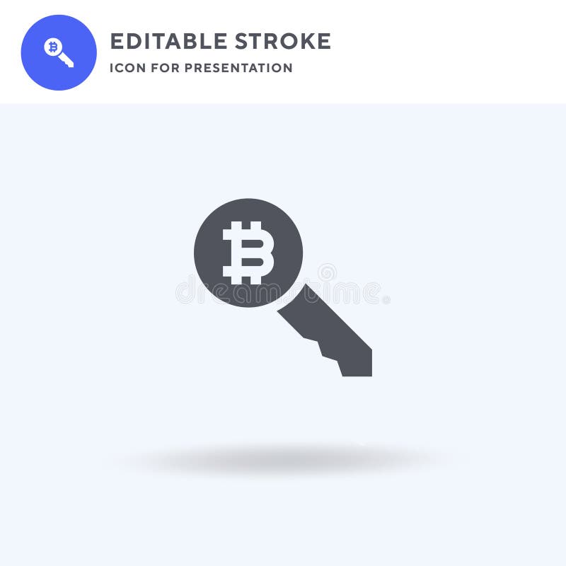 Key Icon Vector, Filled Flat Sign, Solid Pictogram Isolated on White ...