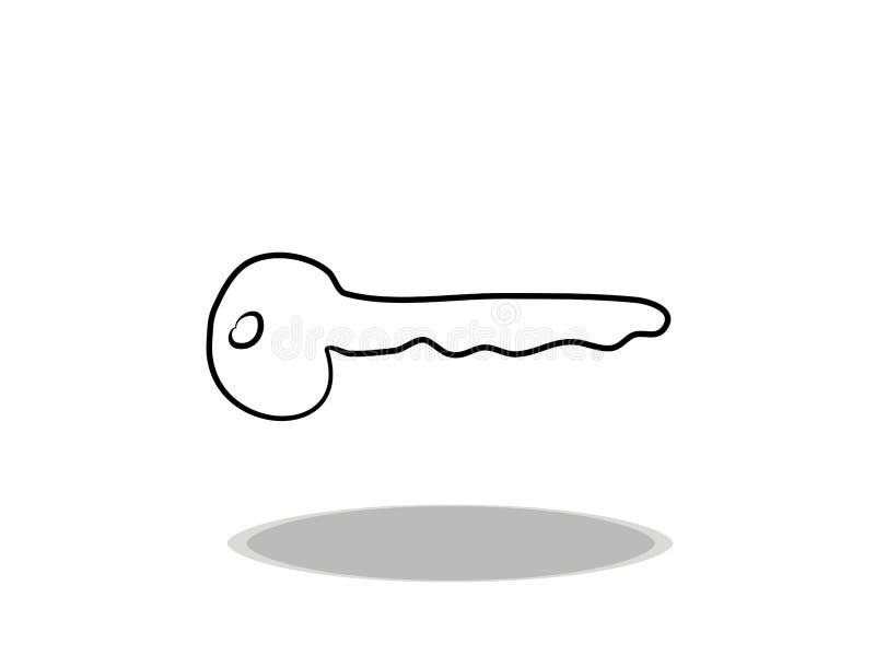 Key Icon Vector, Hand Drawing. Illustration of Opening, Contour of ... Key Icon Vector, Hand Drawing. Illustration of Opening, Contour of ...