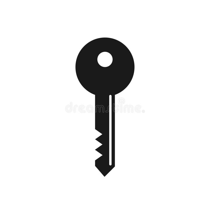 Key Icon Vector Illustration. Flat Key Icon Sign Stock Vector ...