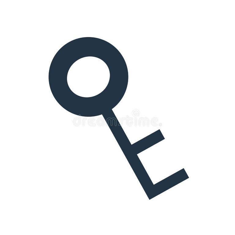 Key Icon Vector Isolated on White Background, Key Sign Stock Vector ...