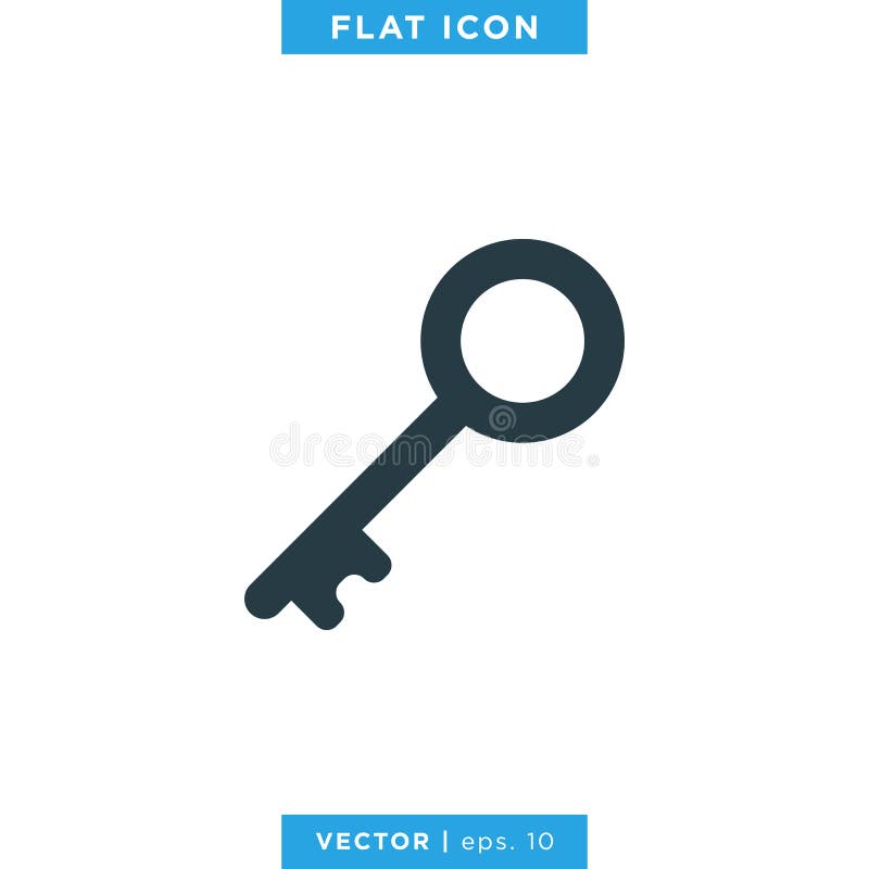 Key Icon Vector Logo Design Template. Stock Vector - Illustration of ...