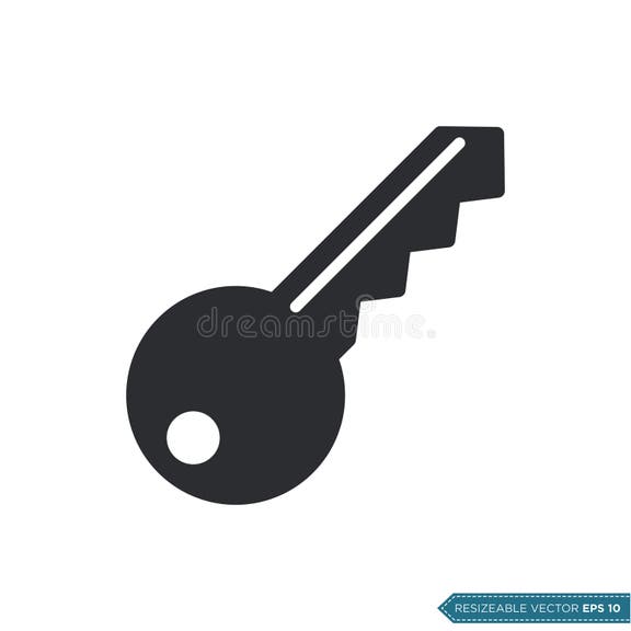 Black Color Key Icon Vector Template Illustration Design Stock Vector ...