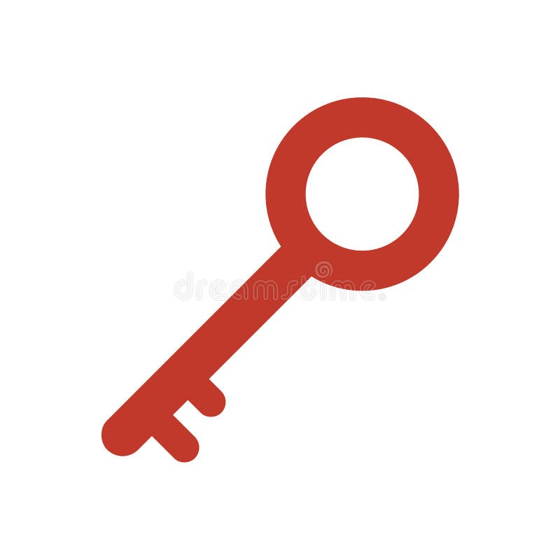 Key Icon On White Background. Stock Illustration - Illustration of ...