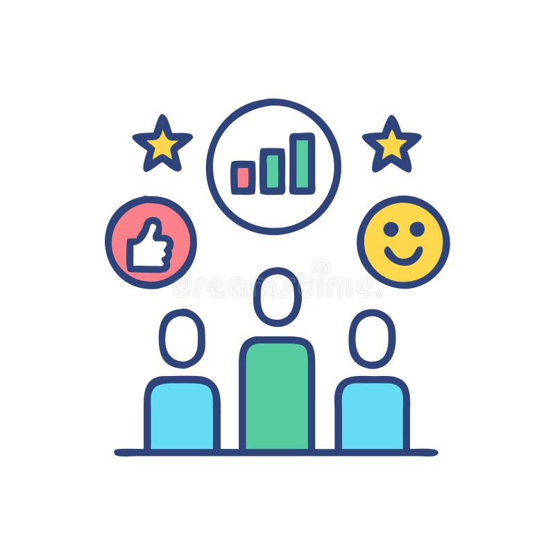Key Icons for Stakeholder Satisfaction Analysis Stock Vector ...