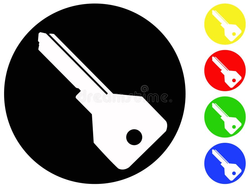 Key icons stock vector. Illustration of file, lock, colors - 88694614