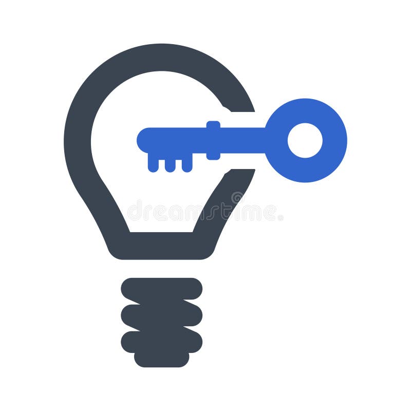 Key idea icon stock vector. Illustration of energy, vector - 283051971