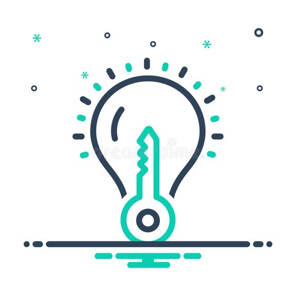 Mix Icon for Key Idea, Key and Concept Stock Vector - Illustration of ...