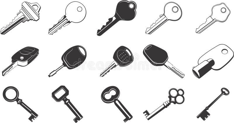Key Illustration Set stock vector. Illustration of icon - 5330719