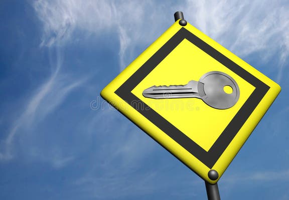 Key on indicator stock illustration. Illustration of home - 1574311