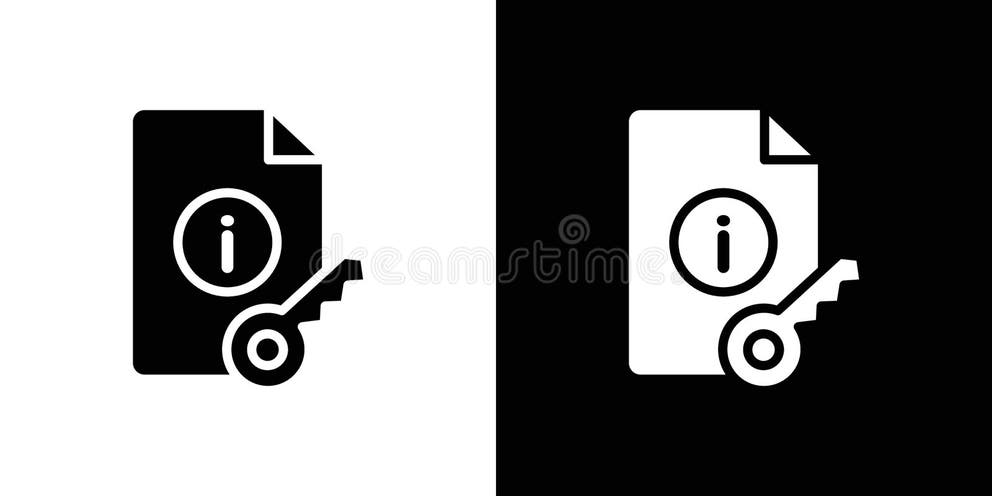 Key Information Icon Logo Set Vector Stock Vector - Illustration of ...