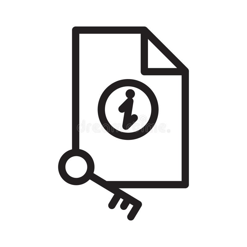 Key Information Icon Outline Vector for Web Ui Stock Vector ...