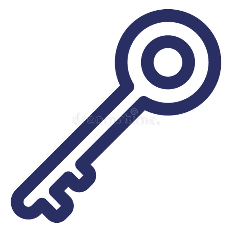 Key Isolated Vector with Outline Icon Which Can Easily Modify or Edit ...