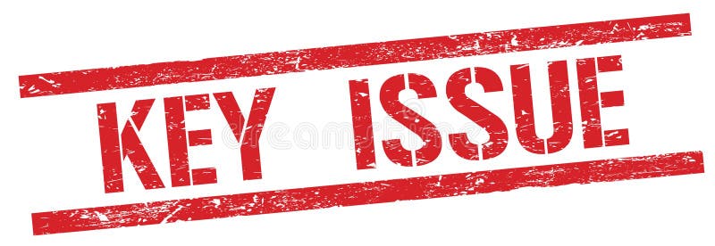 KEY ISSUE Text on Red Green Ribbon Stamp Stock Illustration ...