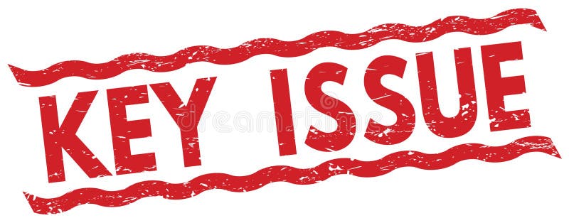 KEY ISSUE Text on Red Lines Stamp Sign Stock Illustration ...