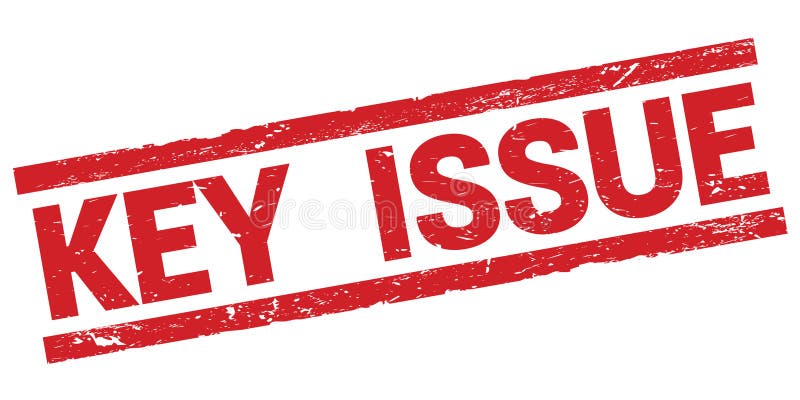 KEY ISSUE Text on Red Rectangle Stamp Sign Stock Illustration ...