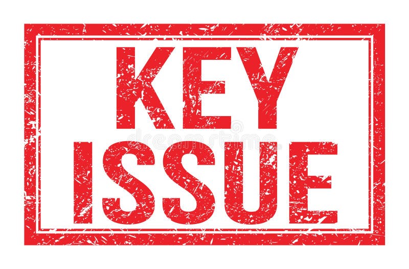 KEY ISSUE, Words on Red Rectangle Stamp Sign Stock Illustration ...