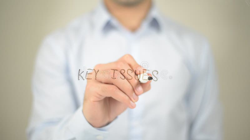 Key Issues , Man Writing on Transparent Screen Stock Photo - Image of ...