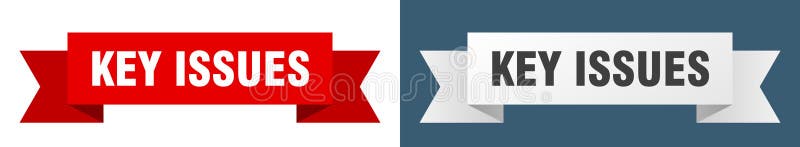 Key issues ribbon. stock vector. Illustration of design - 191268970