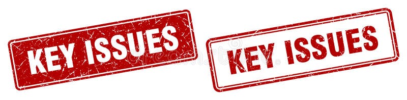 Key Issues Stamp Set. Key Issues Square Grunge Sign Stock Vector ...