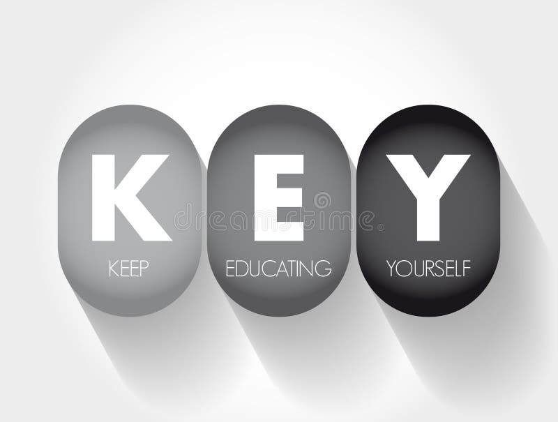 KEY - Keep Educating Yourself Acronym, Education Concept Background ...