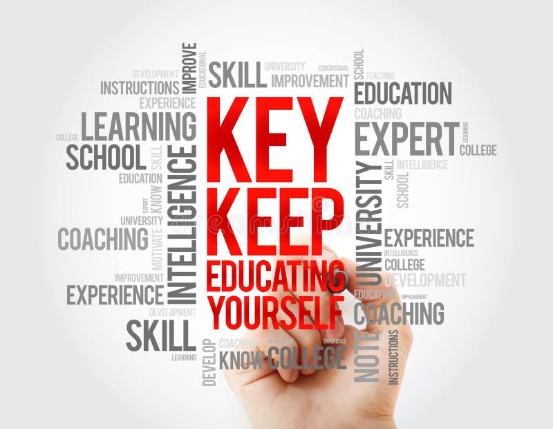 KEY - Keep Educating Yourself Word Cloud, Education Concept Background ...