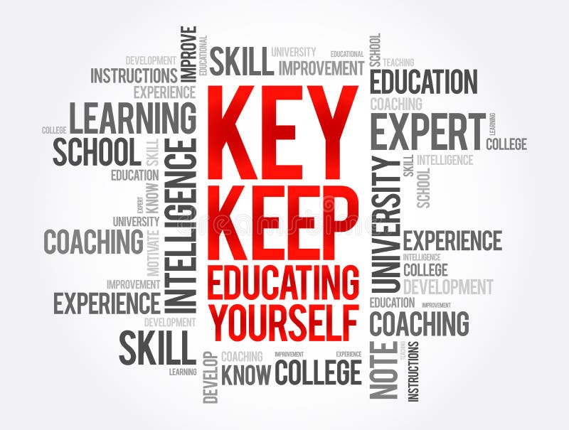 KEY - Keep Educating Yourself Word Cloud, Education Concept Background ...