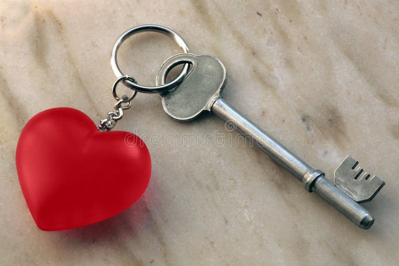 Key and Key Chain with Heart Stock Image - Image of lock, chain: 19167659