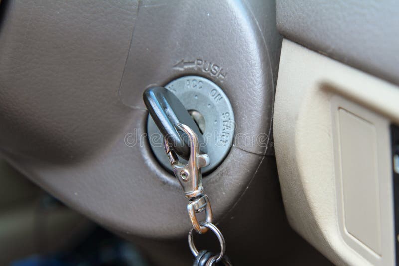 Key in key hole stock photo. Image of auto, security - 56304870