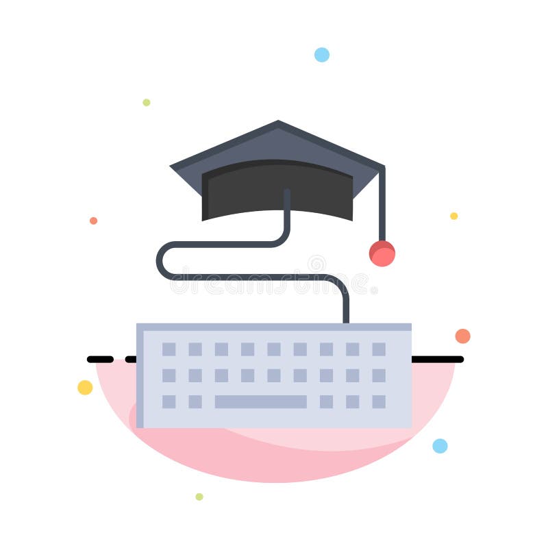 Key, Keyboard, Education, Graduation Abstract Flat Color Icon Template ...
