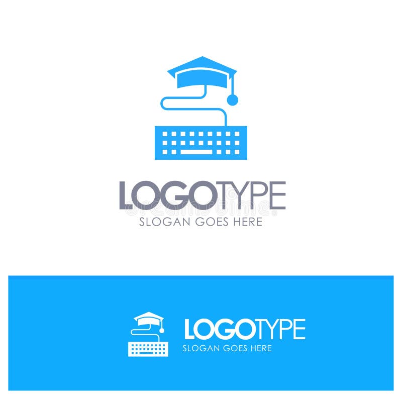 Key, Keyboard, Education, Graduation Blue Logo Vector Stock Vector ...