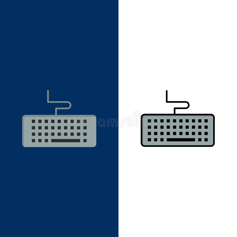 Key, Keyboard, Hardware, Education Business Flat Line Filled Icon ...