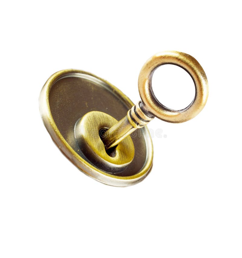 Key in the keyhole stock image. Image of padlock, rent - 38850027