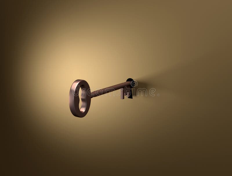 Key in keyhole stock illustration. Illustration of keyhole - 240702271