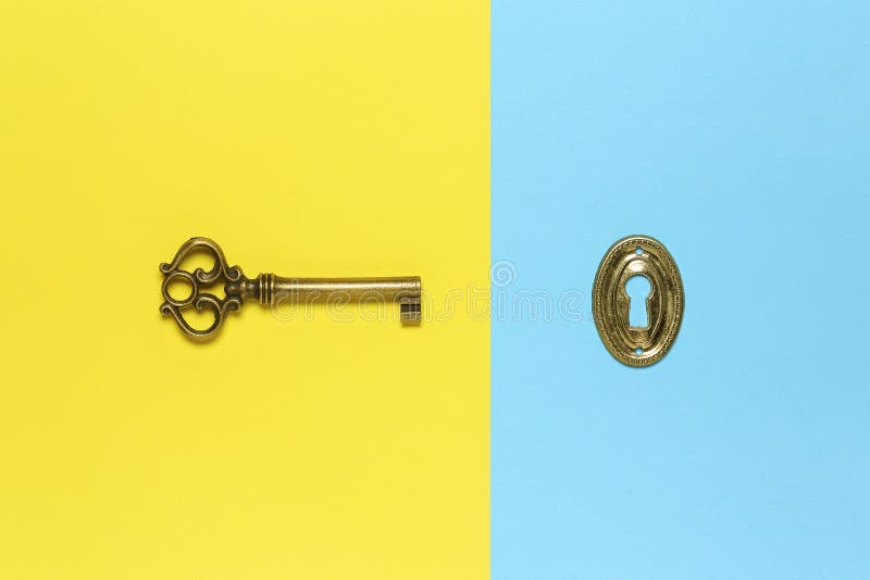Key and keyhole stock photo. Image of open, pair, security - 206570812