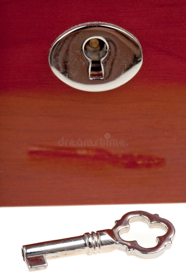 Key and Keyhole in Wooden Box Stock Photo - Image of figure, metal ...