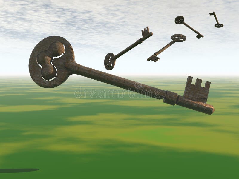 Key stock illustration. Illustration of grass, clouds - 43649421