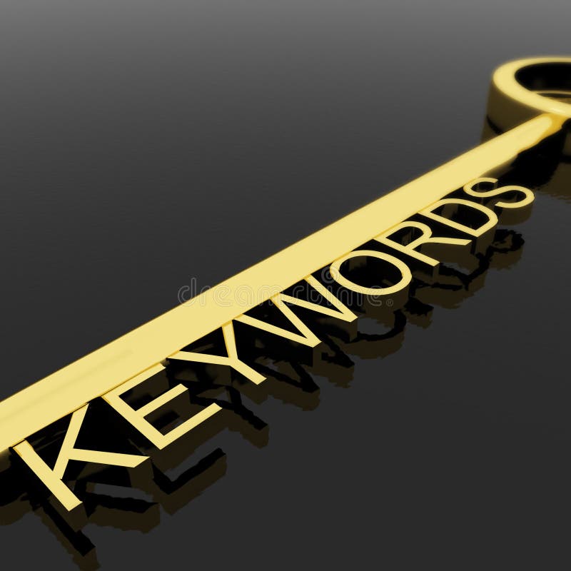 Key with Keywords Text As Symbol for SEO Stock Illustration ...