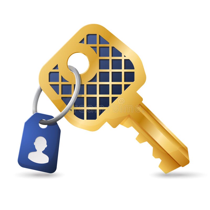 Key with label stock illustration. Illustration of object - 49646486